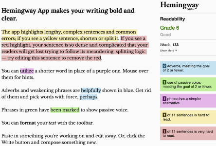 How to write a short sentence
